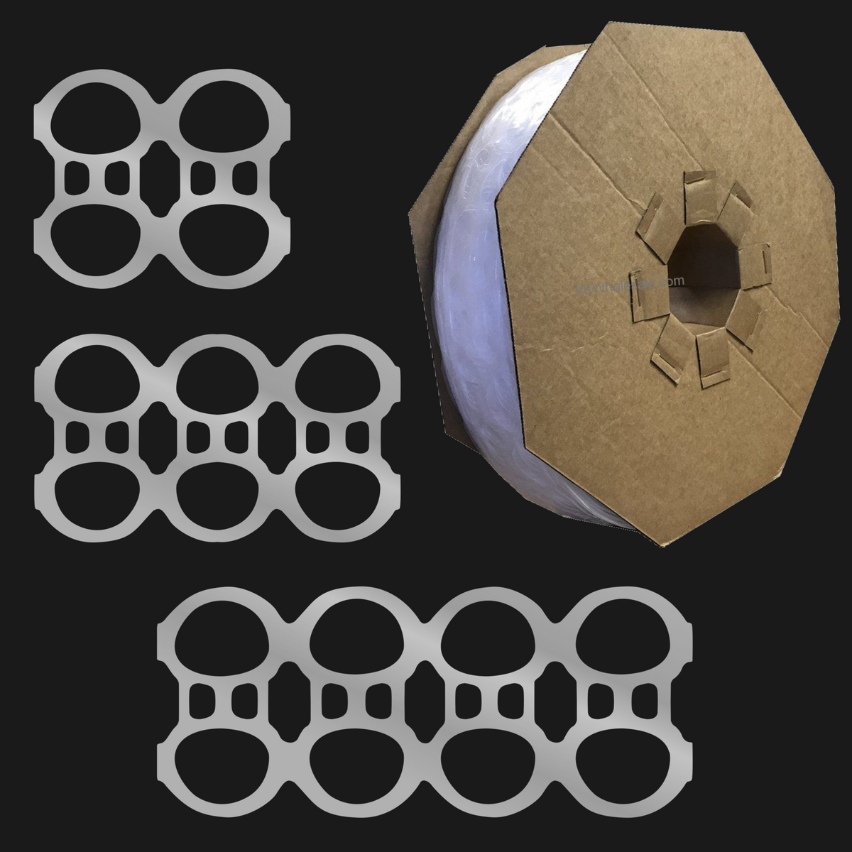 4/6/8 Pack Rings on a Roll (Equivalent to 3000 - 6 Pack Rings ...